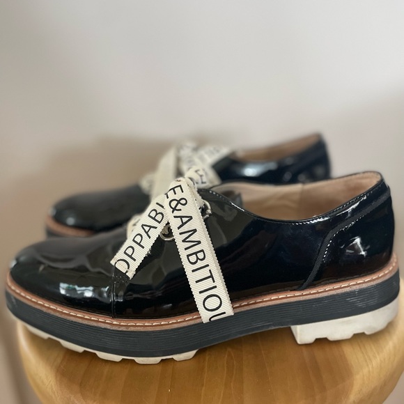 Zara | Shoes | Copy Zara Black Vegan Leather Loafers With Unstoppable ...